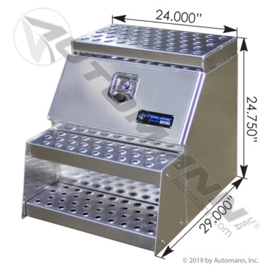 AUTOMANN 24" Aluminum Step Saddle Box