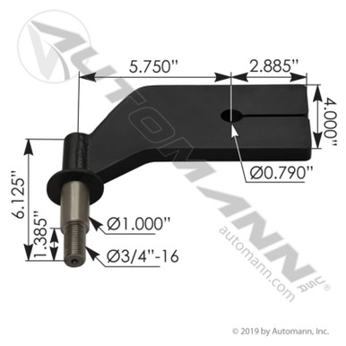 AUTOMANN MFL143: Freightliner Shock Bracket RH