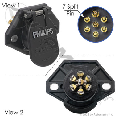 AUTOMANN PHI16-722: 7-Pin Waterproof Socket