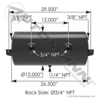AUTOMANN 12" Air Tank - 2850 CI