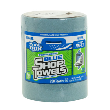 SELLARS Blue Shop Towels - 200 Count Roll