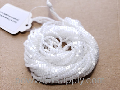 11/0 2-cuts Satin White - Bead & Powwow Supply