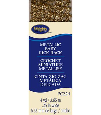 Medium Metallic Rick Rack Antique Gold - Bead & Powwow Supply