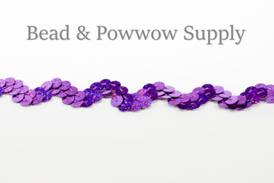 5/8" Sequin Rick Rack Fuchsia Spot - sold by the yard - Bead & Powwow ...