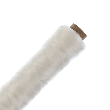 Artificial Sinew Bobbin - White - Bead & Powwow Supply