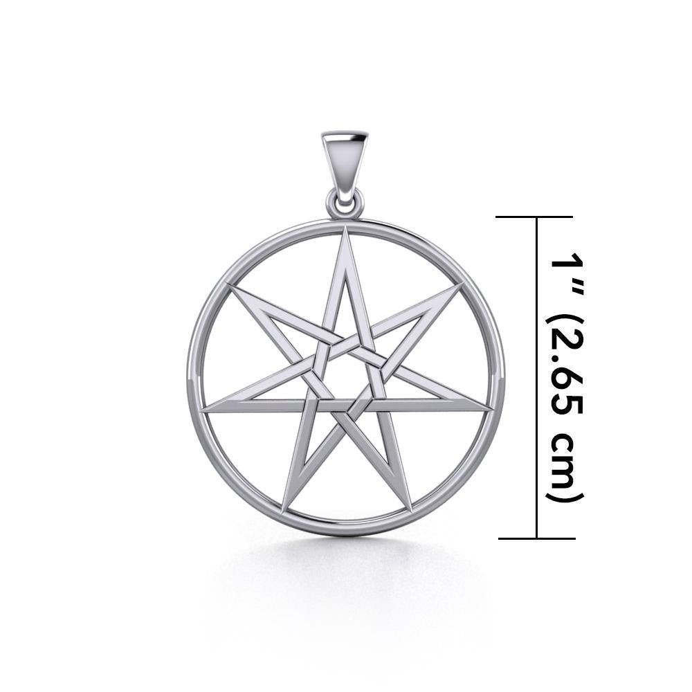 Seven Pointed Elven Star Pendant | Sterling Silver