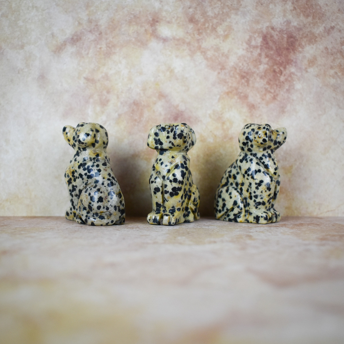 Dalmation Jasper Hand Carved Crystal Dog | Holisticshop.co.uk