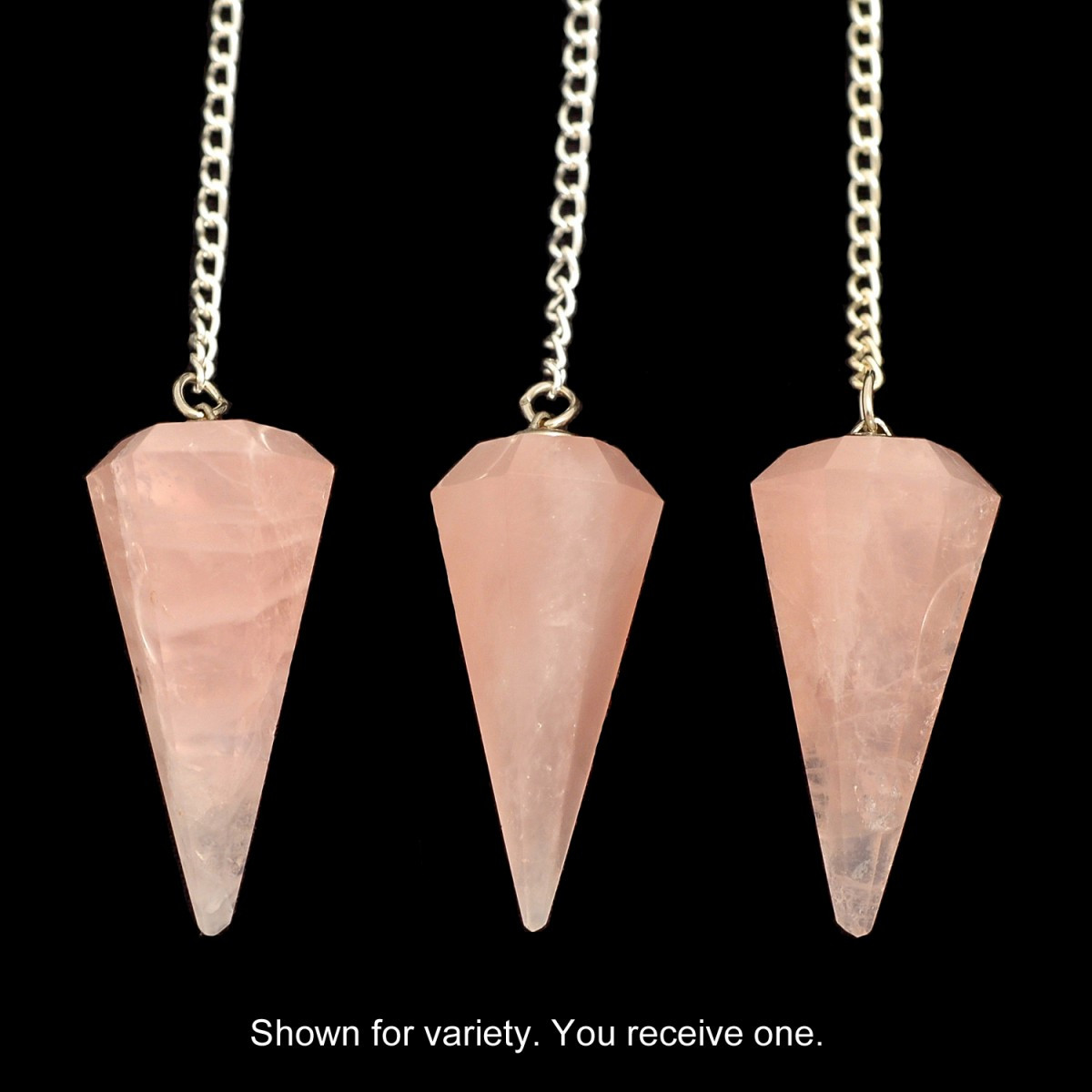 Faceted Rose Quartz Crystal Pendulum | Holisticshop.co.uk