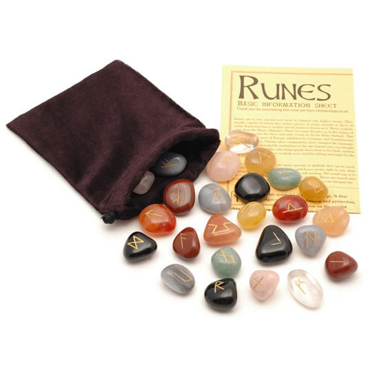 Mixed Crystal Rune Stone Set | Holisticshop.co.uk