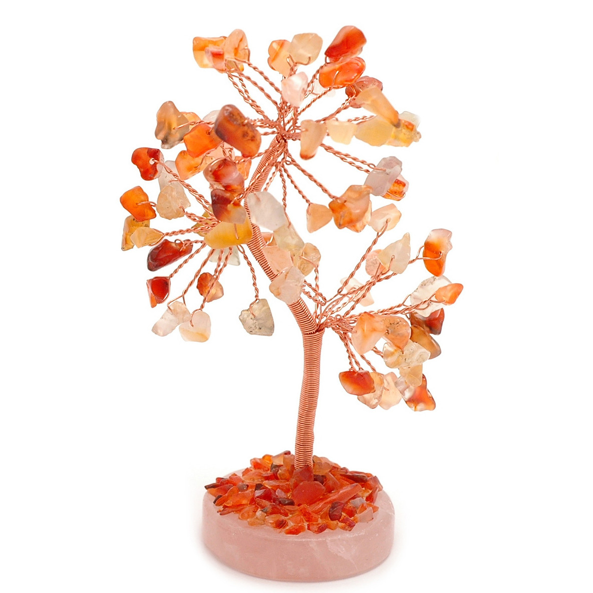 Gem Tree - Rose Quartz (Round Base) - Gem Trees