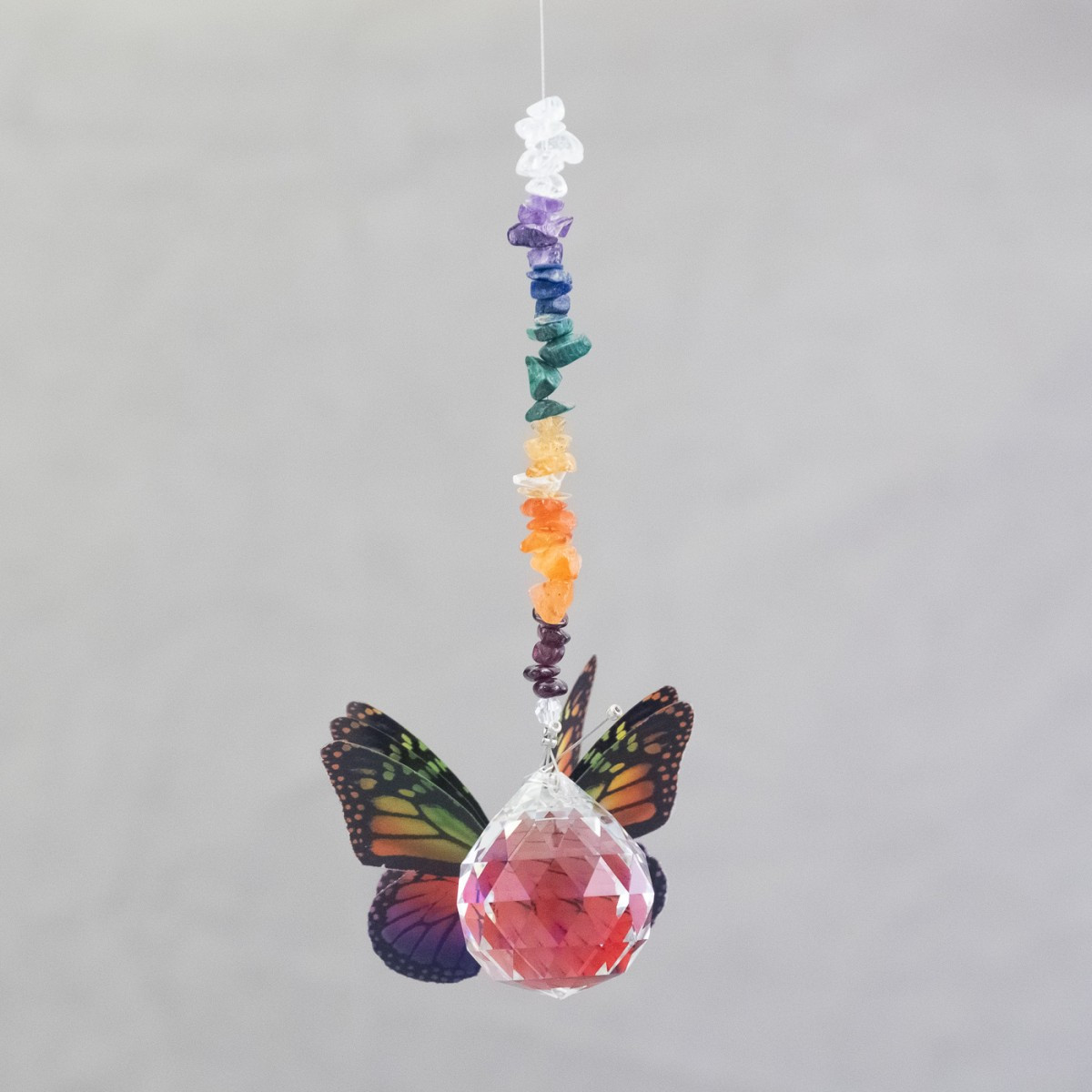Hanging Crystal Blue Butterfly Suncatcher | Holisticshop.co.uk