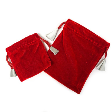 Small Red Velvet Drawstring Storage Bag | Holisticshop.co.uk