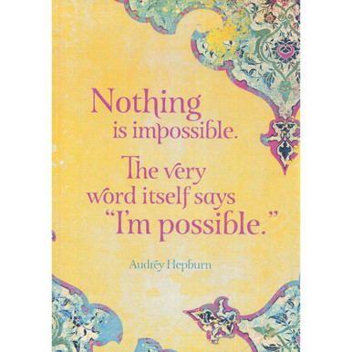 Nothing Is Impossible Greeting Card | Holisticshop.co.uk