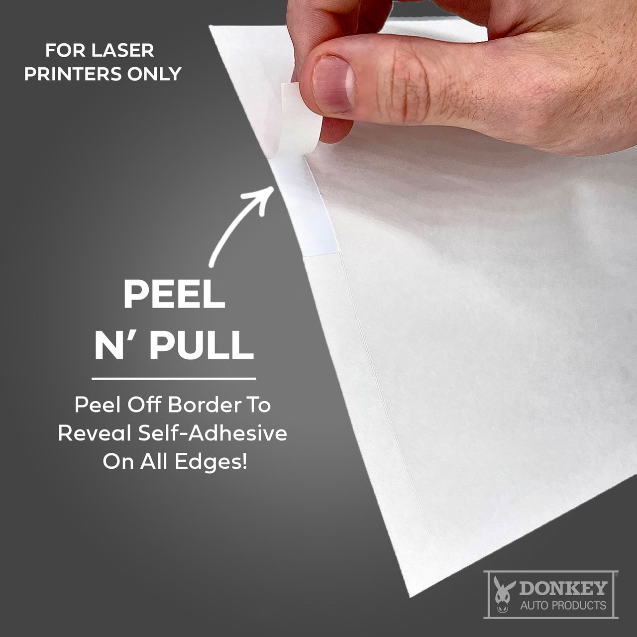 Interior Plain White Addendum Window Stickers - Adhesive - 8-1/2" x 11 ...