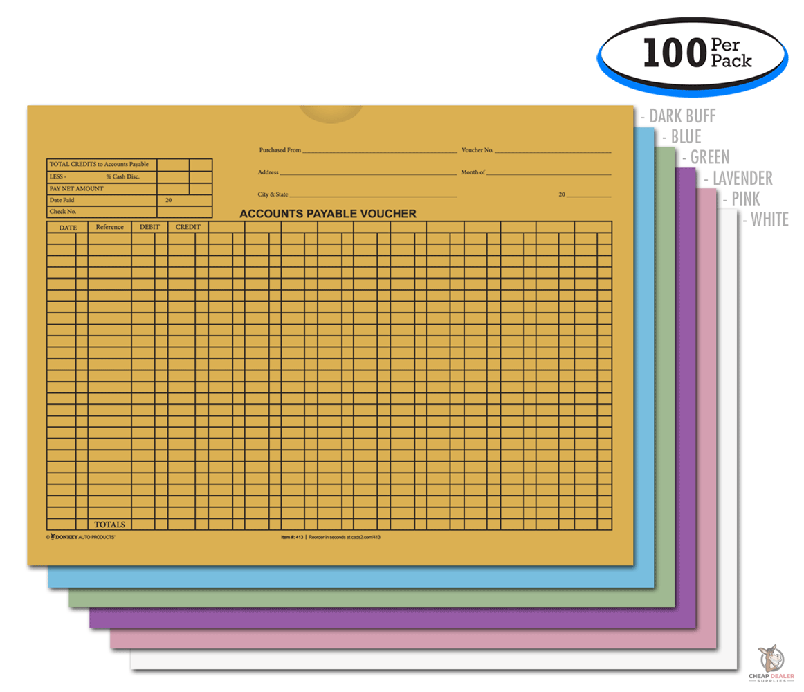 Accounts Payable Voucher Envelopes | Car Dealer Forms