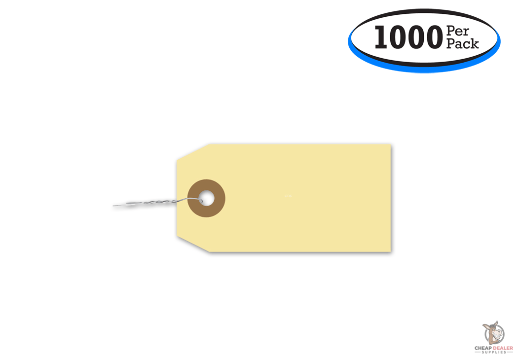 Blank Manila Tags With Wire Inserted | Parts Dept