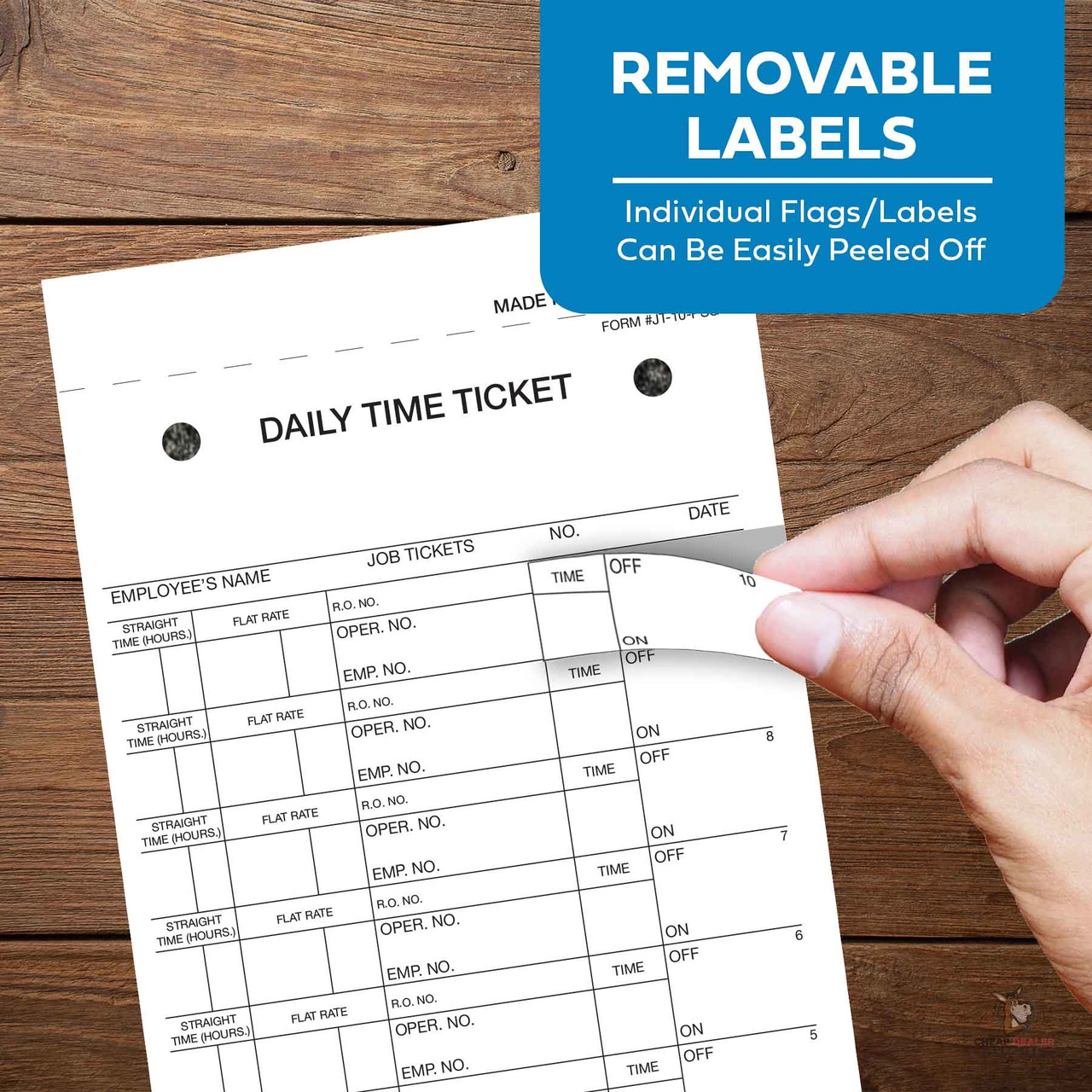 Daily Time Ticket 3-part | Cheap Dealer Supplies