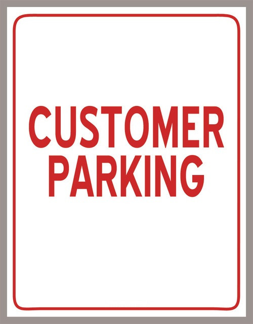 Customer Parking Sign (PDF Download) - Cheap Dealer Supplies