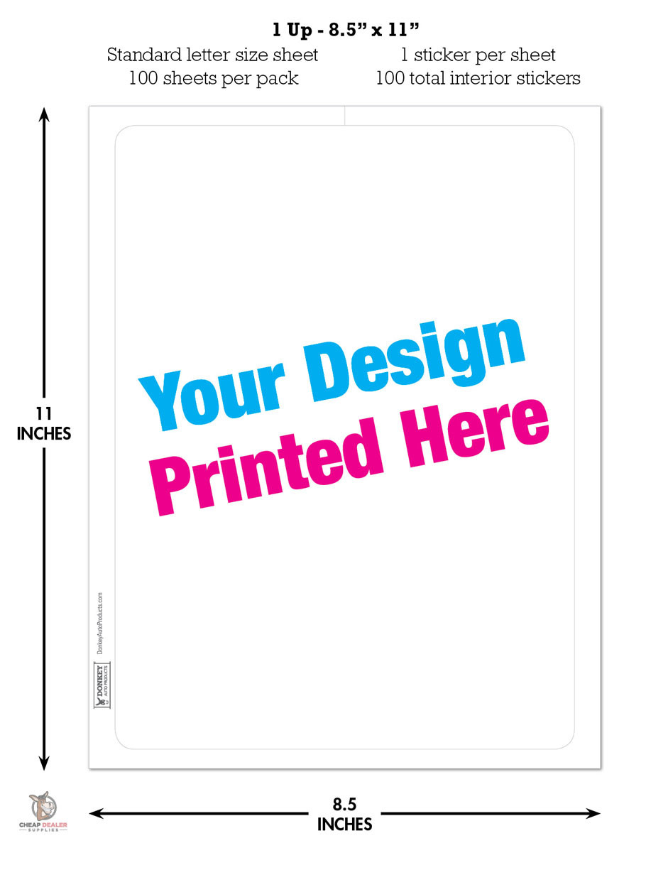 Custom Addendum Window Stickers