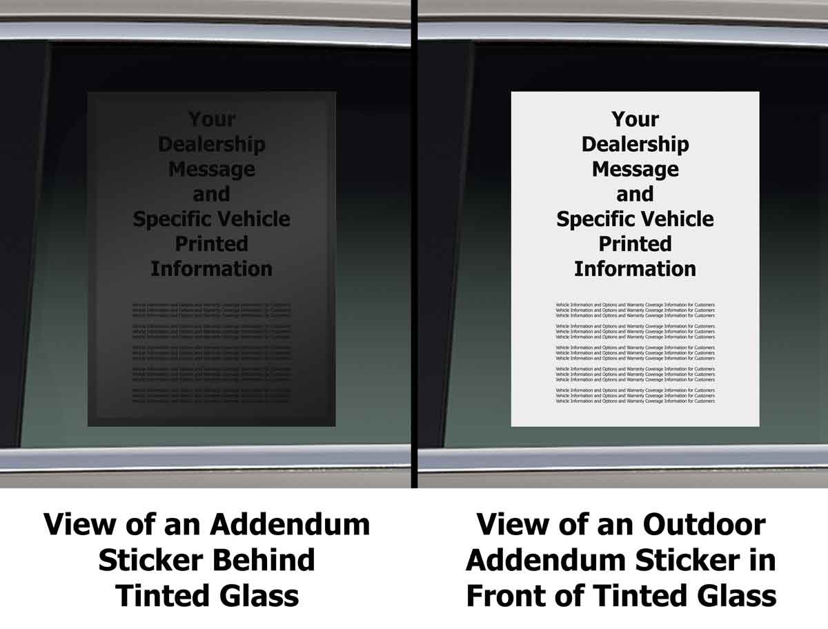 Custom Printed Exterior Car Window Stickers