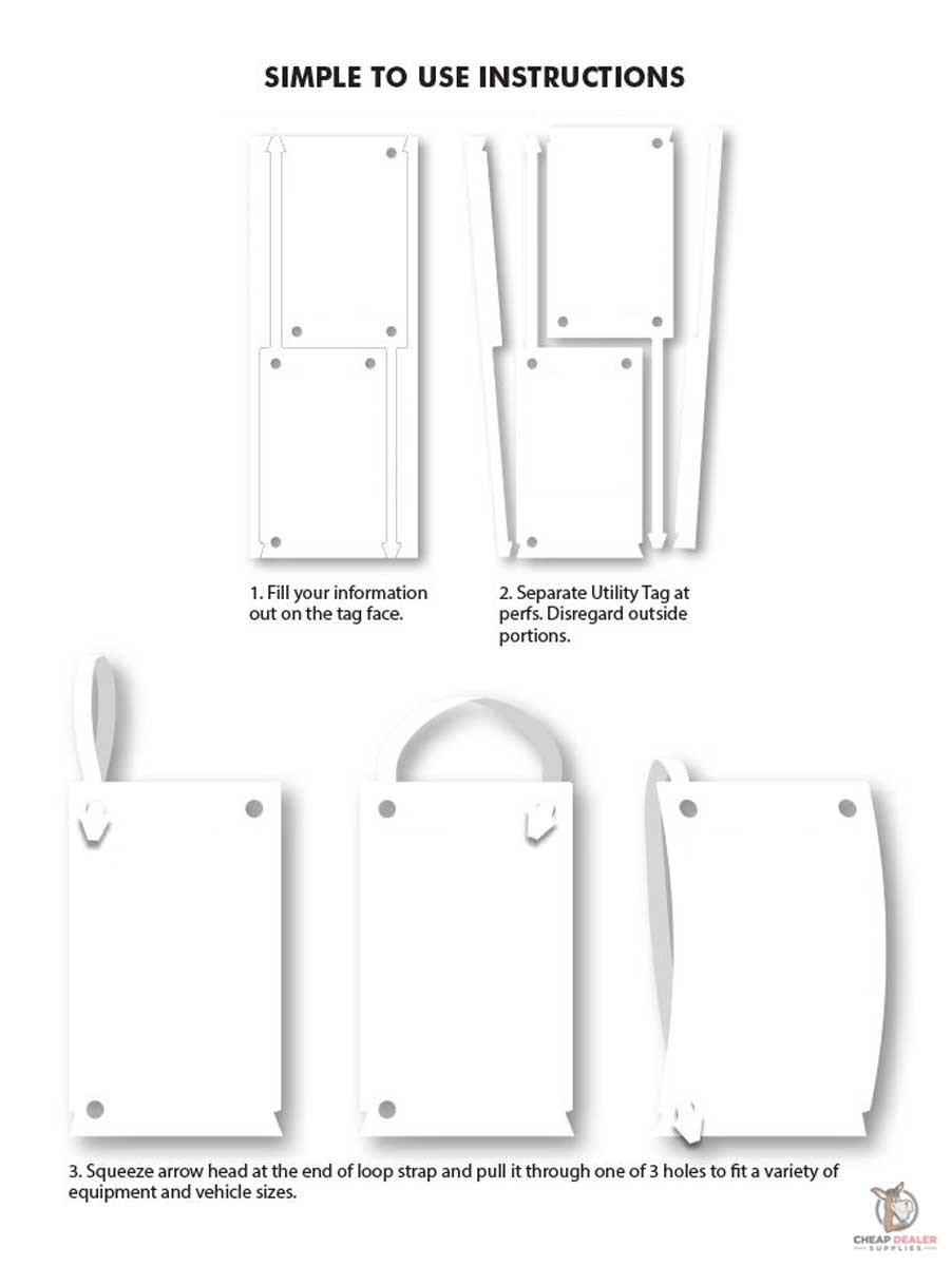 Blank White Utility Tags | Outdoor Multi-Purpose Tags
