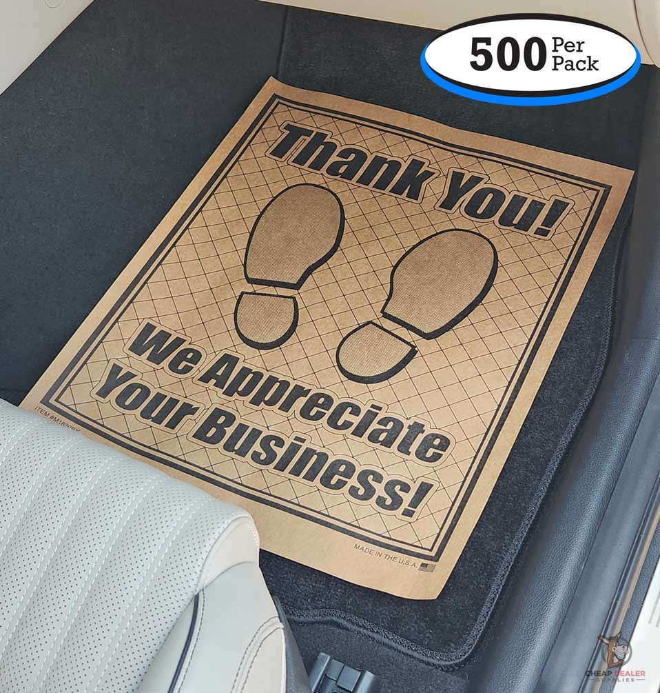 60# Brown Kraft Paper Floor Mats | Auto Interior Protection