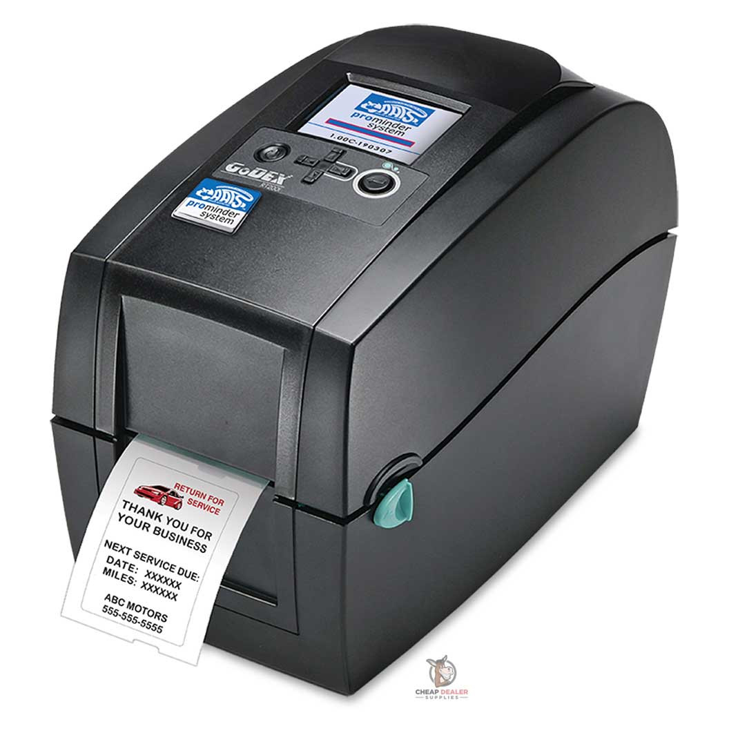 Vehicle Service Reminder Label Printer | Oil Change Printer