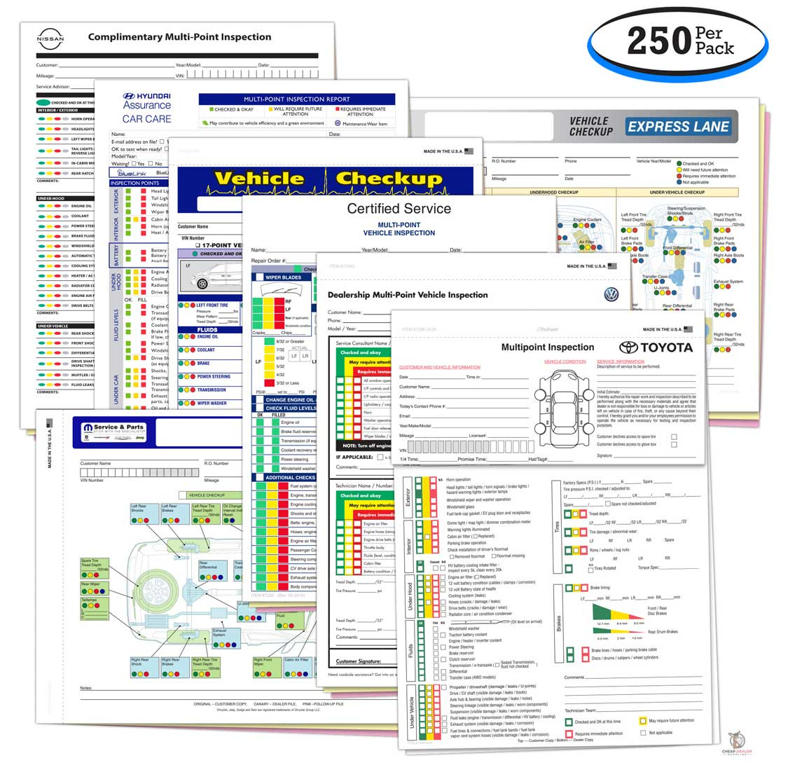 3-Part Multi-Point Inspection Form – Generic – Manufacturer