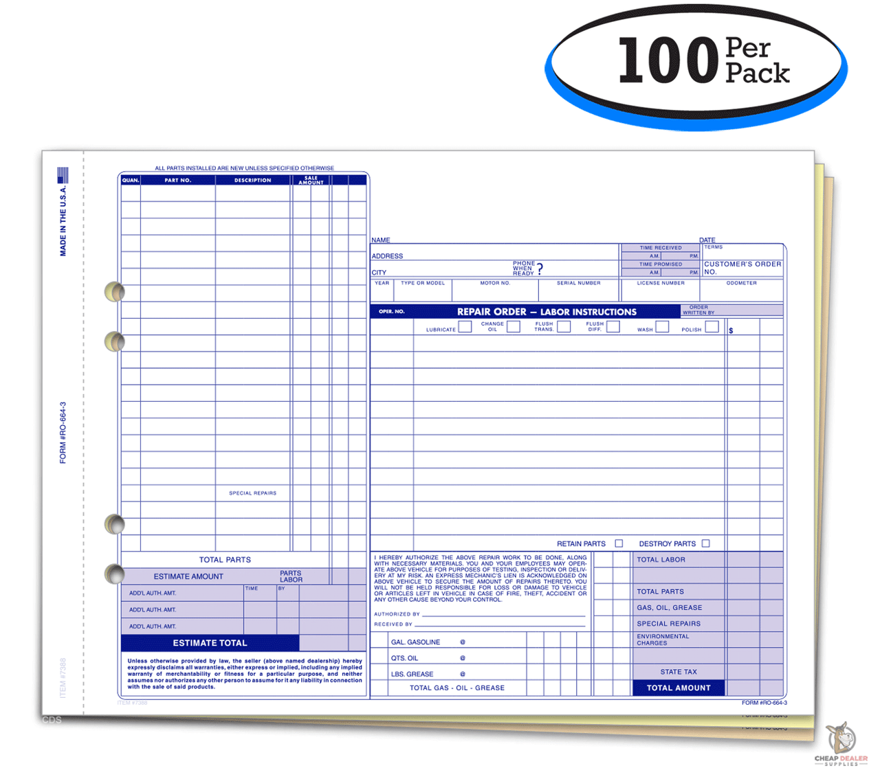 Auto Repair Orders - Top Service Forms for Workshops