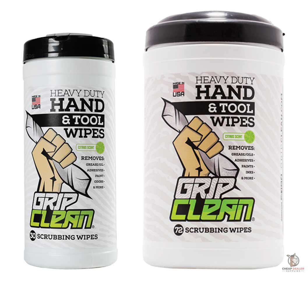 Grip Clean Heavy Duty Hand & Tool Wipes - Powerful Cleaning