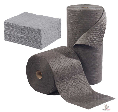 Universal Gray Sorbent Pads & Rolls - Absorb Spills
