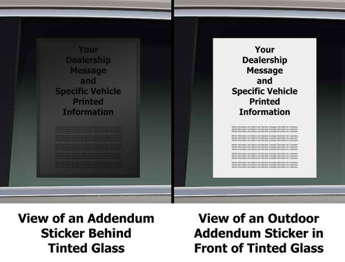 Custom Printed Exterior Car Window Stickers