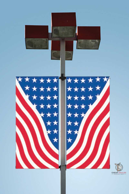Giant Double Banner Flag Pole Kit | Car Dealer Lots
