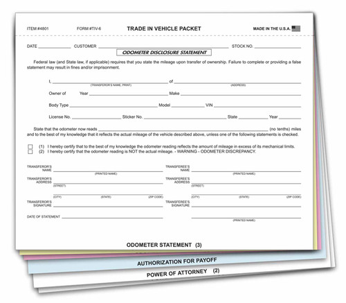 Trade In Vehicle Combination Forms | Car Dealerships