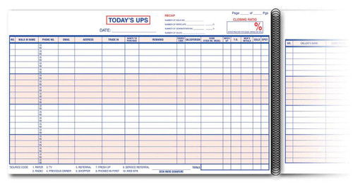 UPS Log Book / Customer Contact Log | Cheap Dealer Supplies
