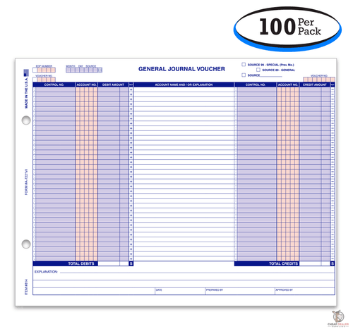 General Journal Vouchers | VIM ERA Forms | Car Dealers