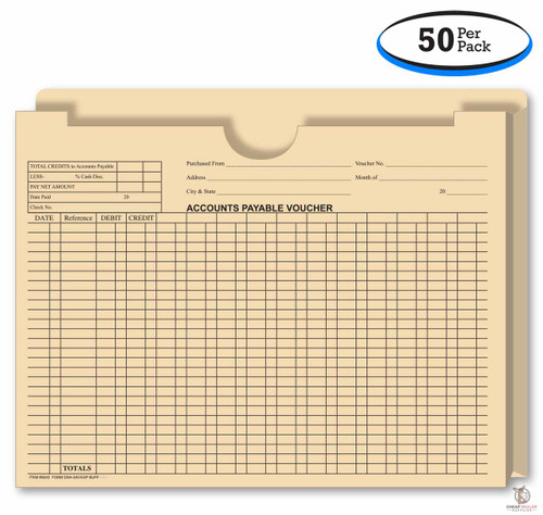 Expandable Accounts Payable Voucher Folder Jacket