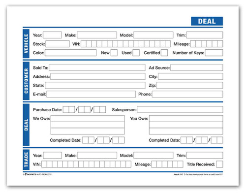 Car Deal Jacket Cover Sheet | PDF Free Download