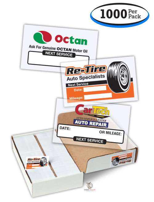 Custom Reminder Sheet Labels | Auto Service Stickers