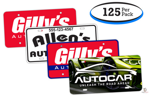 Custom Plastic License Plate Inserts for Car Dealers