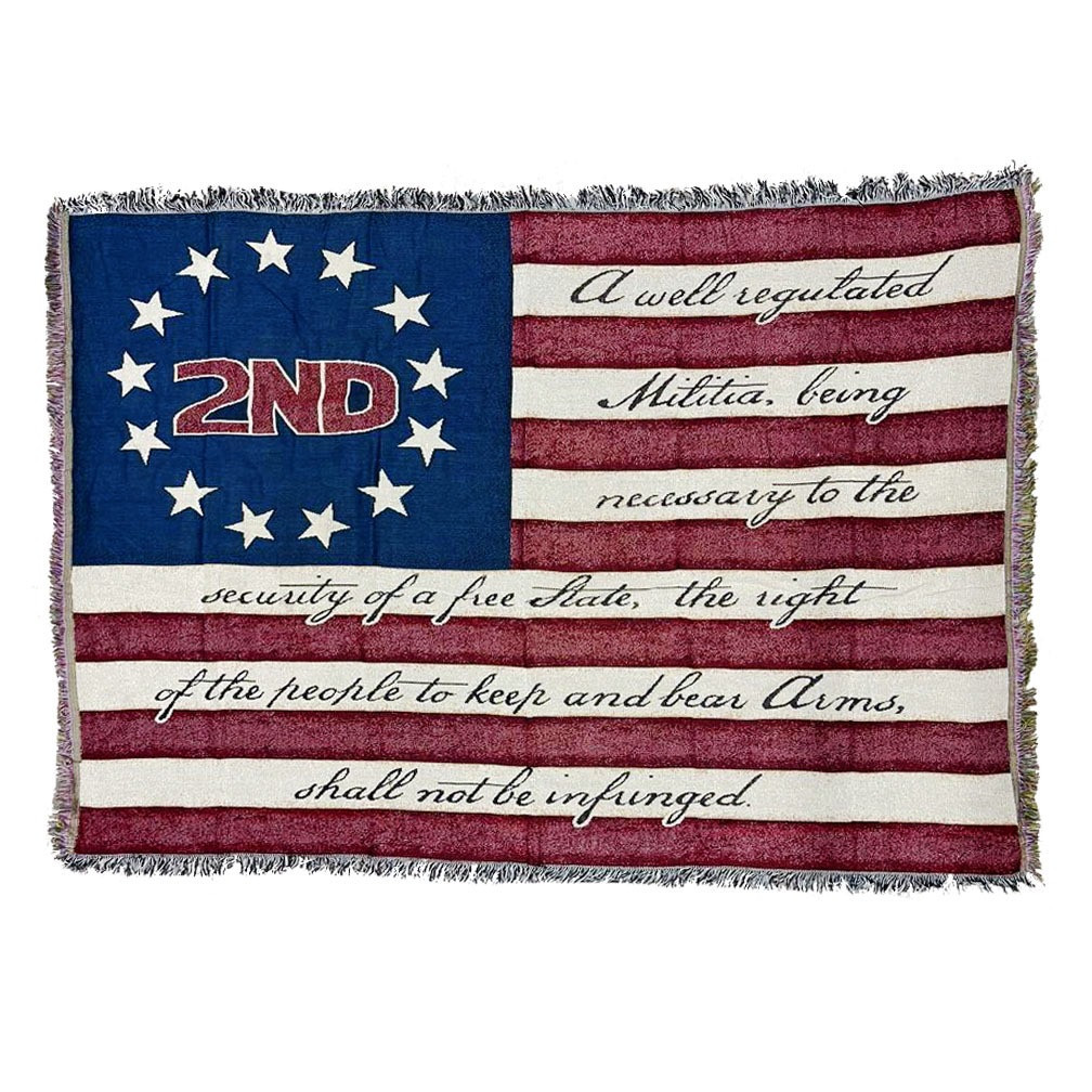 2nd Amendment Betsy Ross Woven Blanket