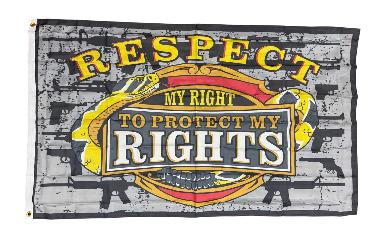 Respect My Right To Protect My Rights Flag