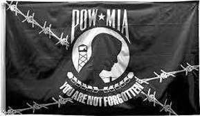 POW MIA Barb Wire Flag