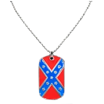 Heavy duty confederate flag dog chain