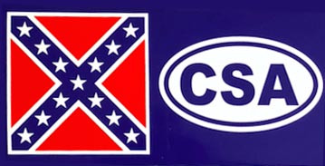 CSA Confederate flag sticker