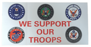 We support our troops sticker