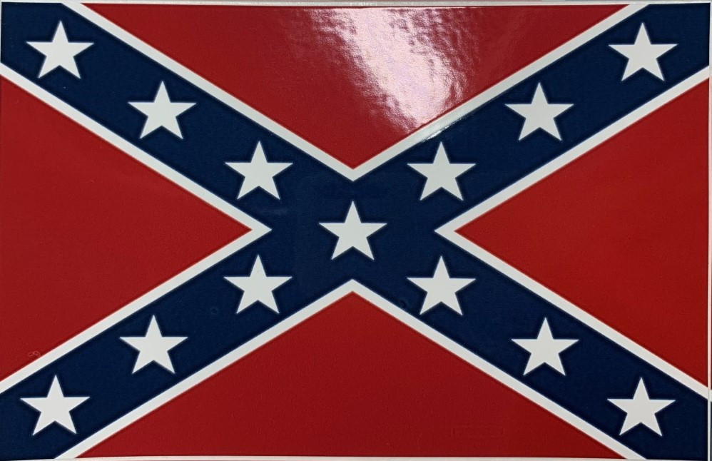 Confederate flag sticker (small)