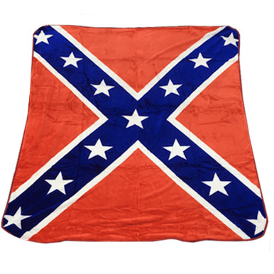 Confederate Flag Faux Fur Luxury Blanket