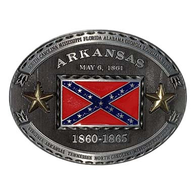 Arkansas Confederate Flag Belt Buckle