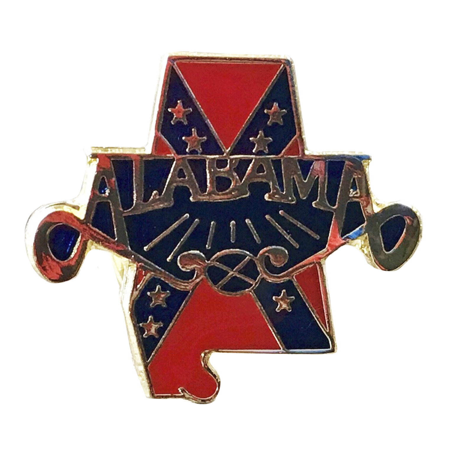 Alabama Confederate Flag State Lapel Pin